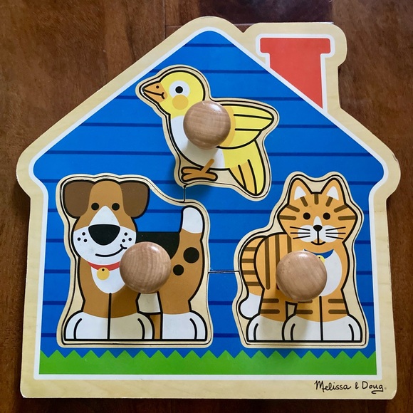 Melissa & Doug | Toys | Melssa Doug Jumbo Knob Puzzle House Pets | Poshmark